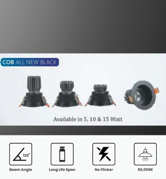 ALL NEW BLACK COB LIGHT - Brightlux.in